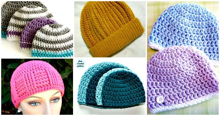 16 Free Crochet Cap Patterns / Crochet Hat - DIY Crafts