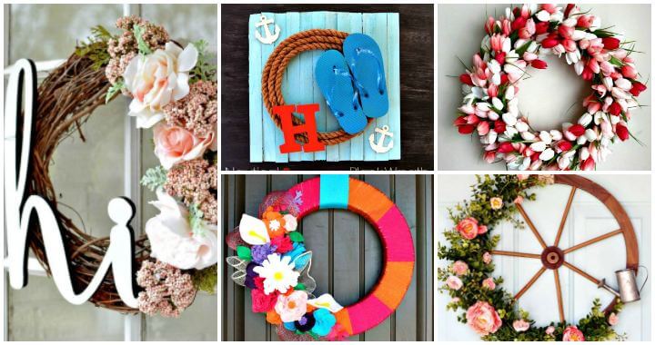 25 DIY Summer Wreath Ideas: How to Make Door Wreaths