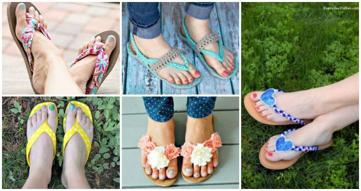 Homemade DIY Flip Flops: 25 Ideas to Refashion