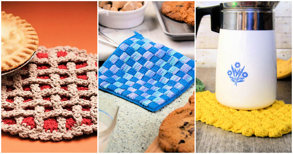 25 Free Crochet Hot Pad Patterns (Easy Pattern)