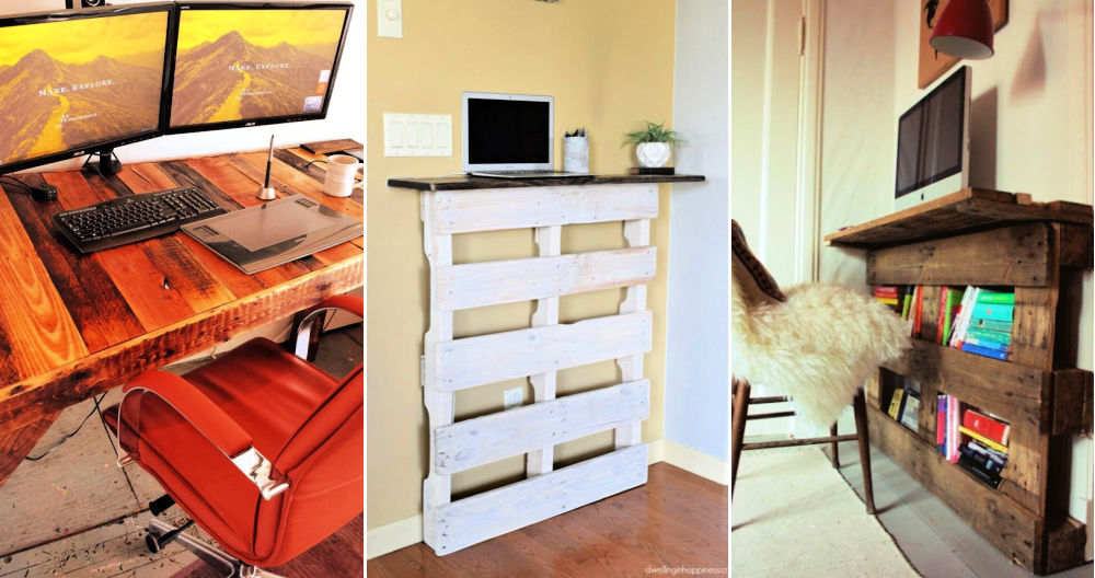 20 Free DIY Pallet Desk Plans (Make a Desk Out Of Pallets)