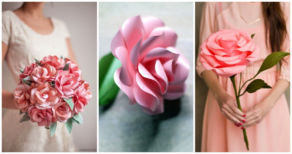 25 Easy Ways To Make Paper Roses - Paper Rose Templates