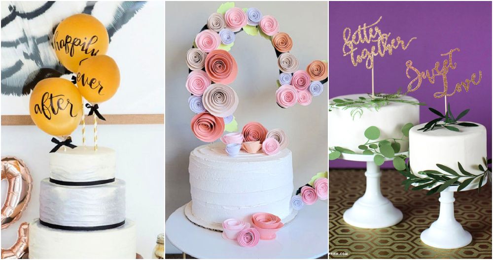 20 DIY Wedding Cake Topper Ideas You'll Love