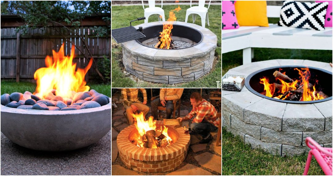 40 Homemade DIY Fire Pit Ideas for Backyard