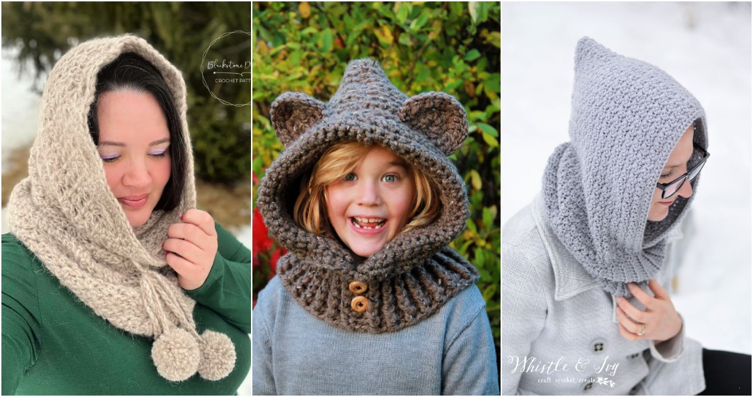 Crochet Hooded Cowl Pattern (25 Free Patterns to Try)