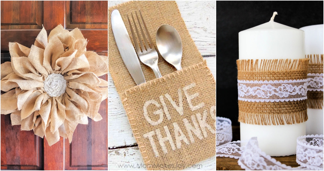 15 Easy DIY Burlap Crafts and Decor Ideas