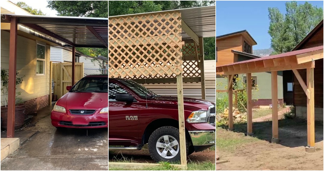 17 Easy DIY Carport Plans (How to Build a Carport)