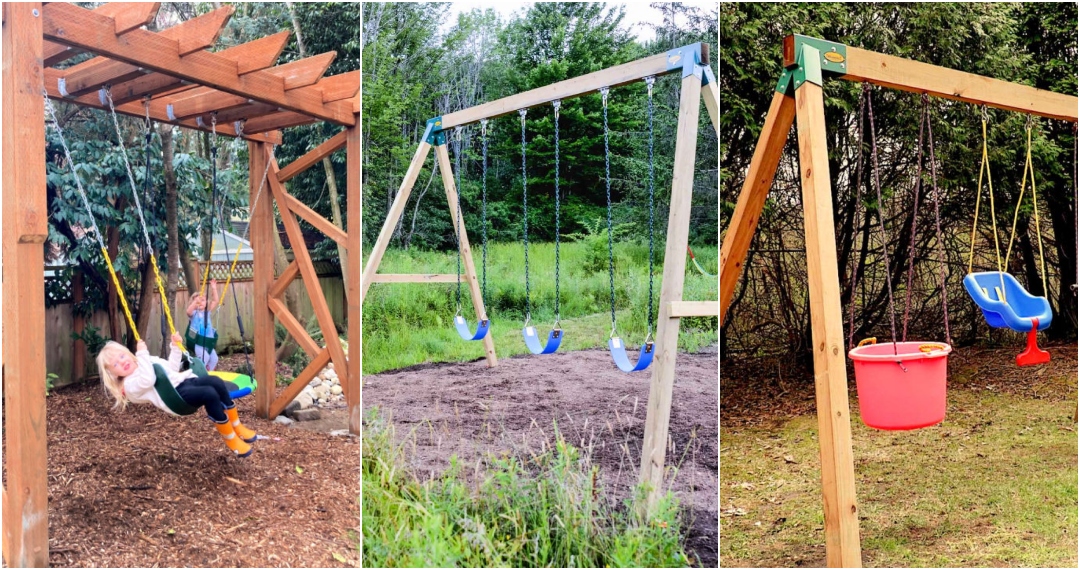 25 Free DIY Swing Set Plans (How to Build)