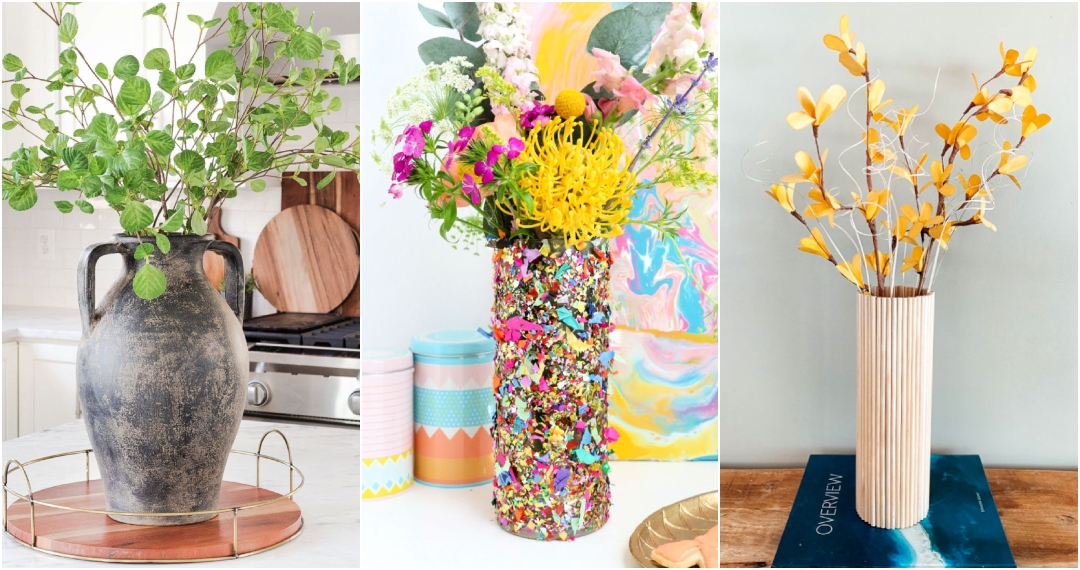 20 Unique DIY Vase Ideas (How to Make Vases at Home)