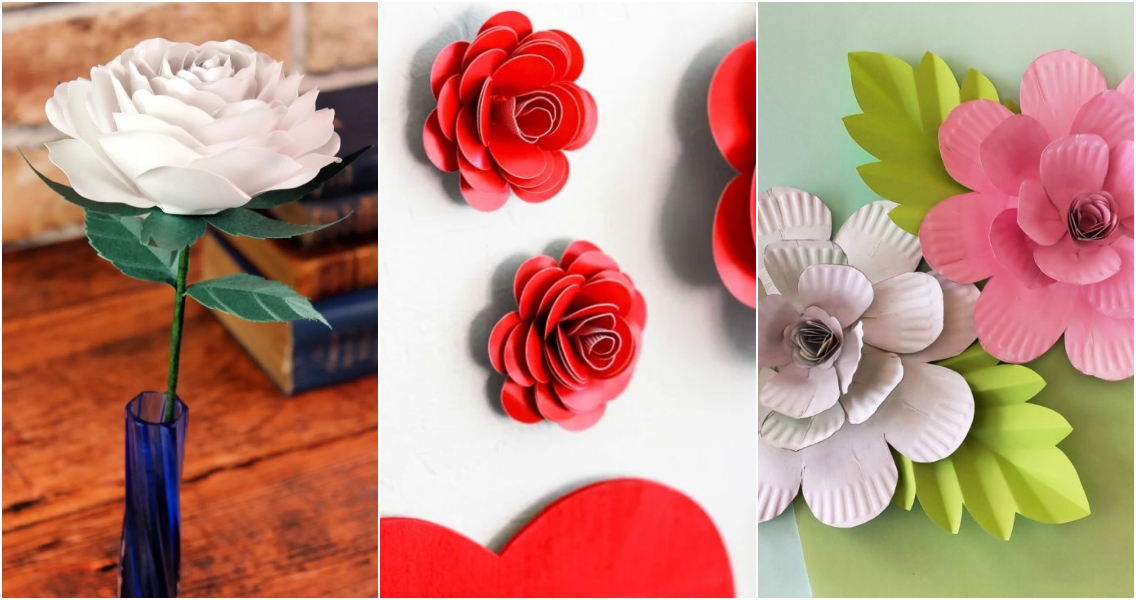 How to Make Paper Roses (15 Easy Rose Crafts)