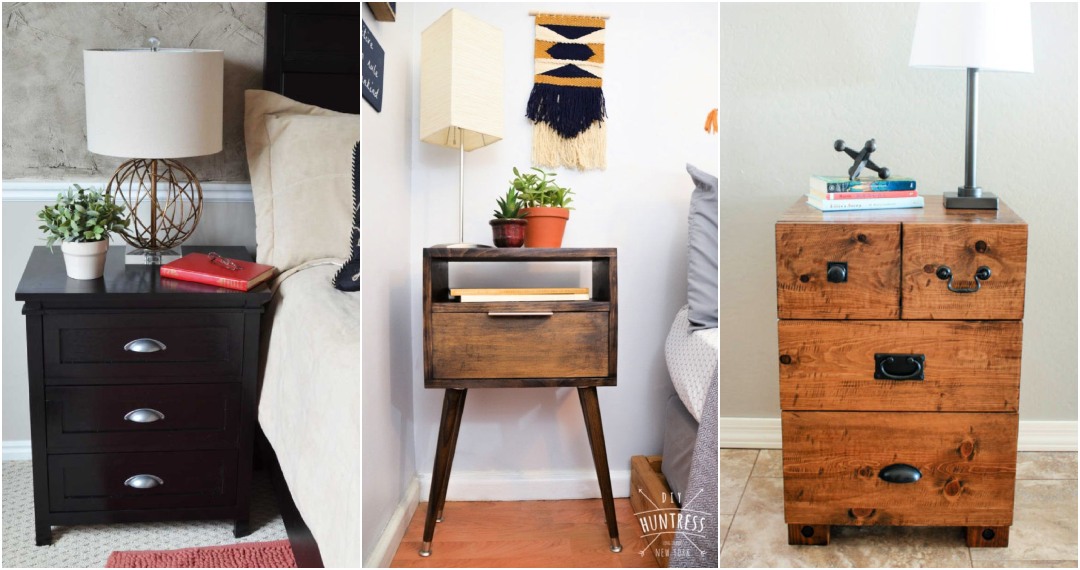 30 DIY Nightstand Plans (How to Build a Bedside Table)
