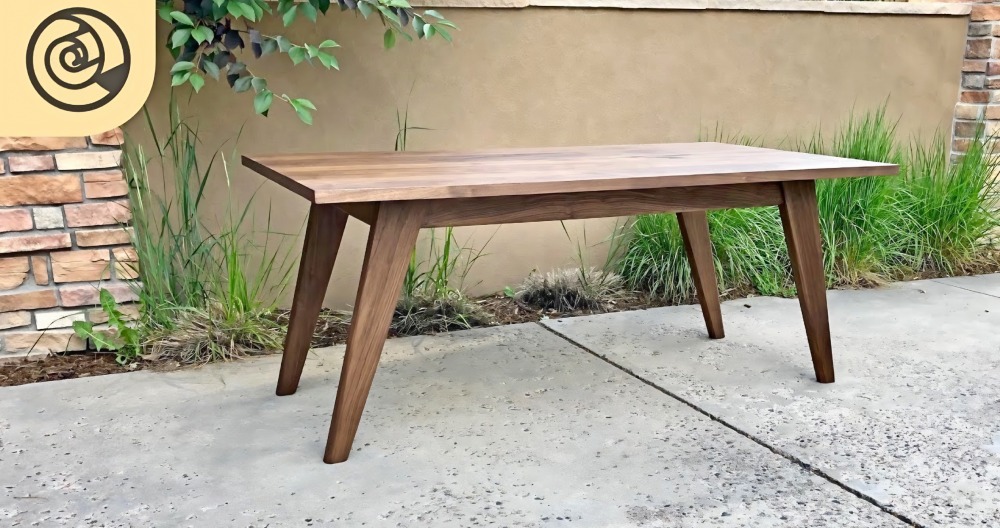 Easy DIY Mid-Century Modern Dining Table