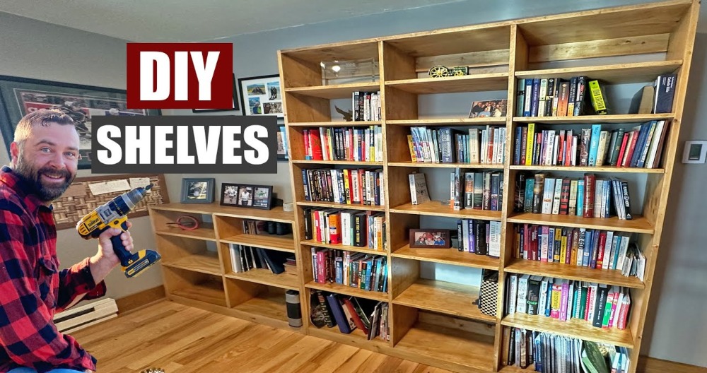 DIY Bookshelves - Step by Step Instructions