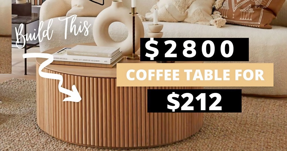 DIY Fluted Coffee Table - Step by Step Instructions