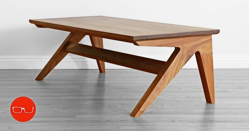 Simple DIY Mid Century Modern Coffee Table