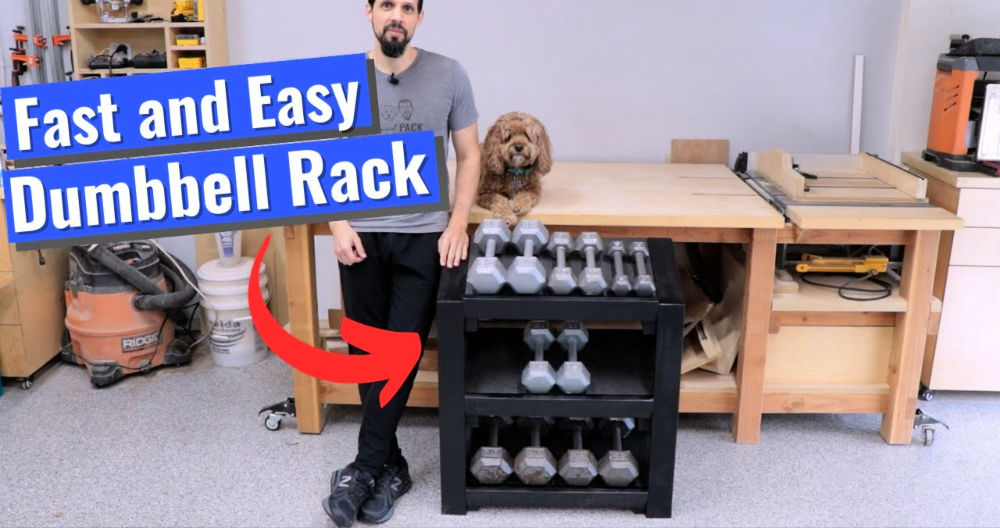 DIY Dumbbell Rack for Your Own Home Gym