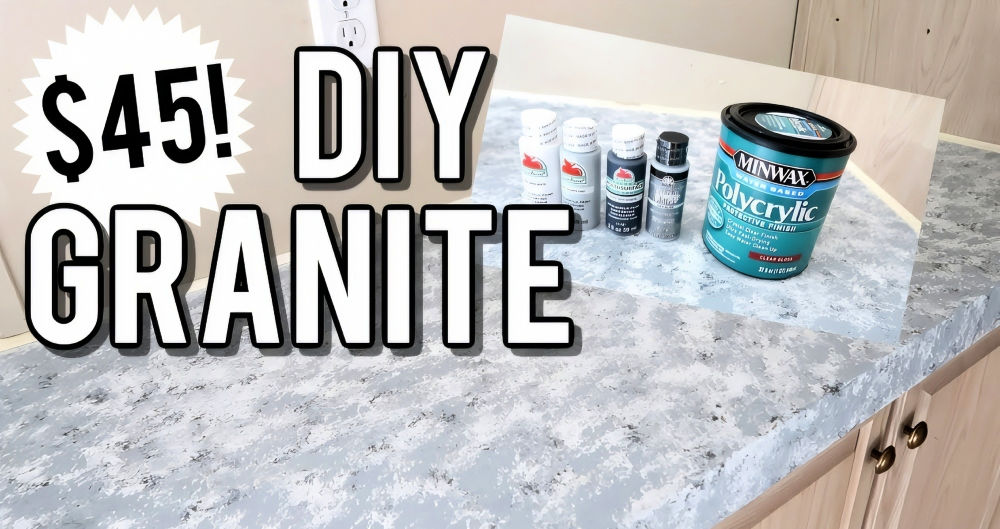 Adorable DIY Granite Countertops for $45