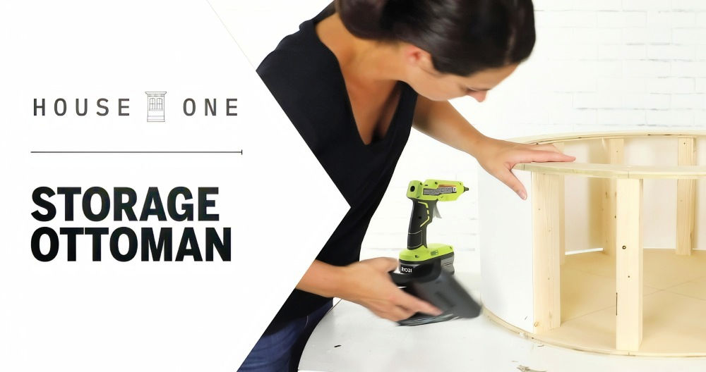 Simple DIY Ottoman with Storage