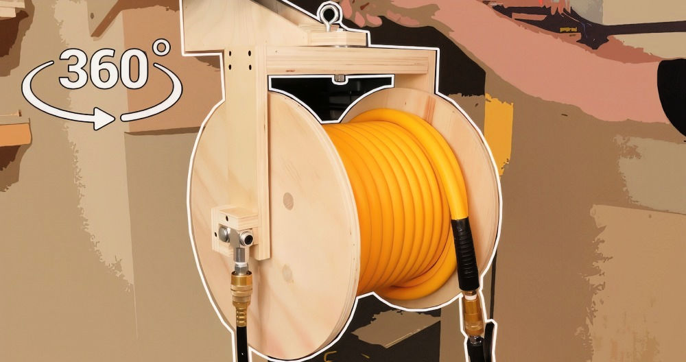 DIY Hose Reel For Your Garden