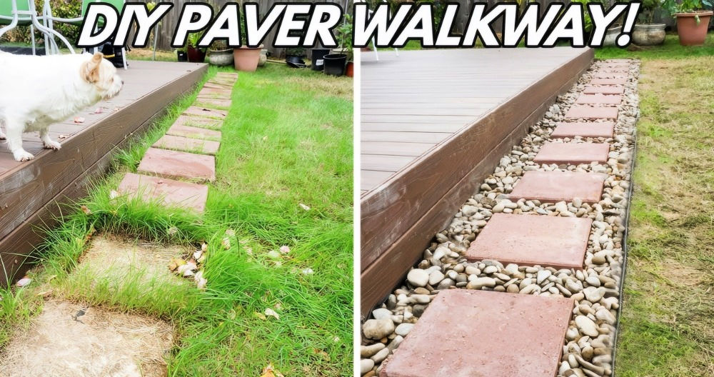 Simple DIY Paver Walkway