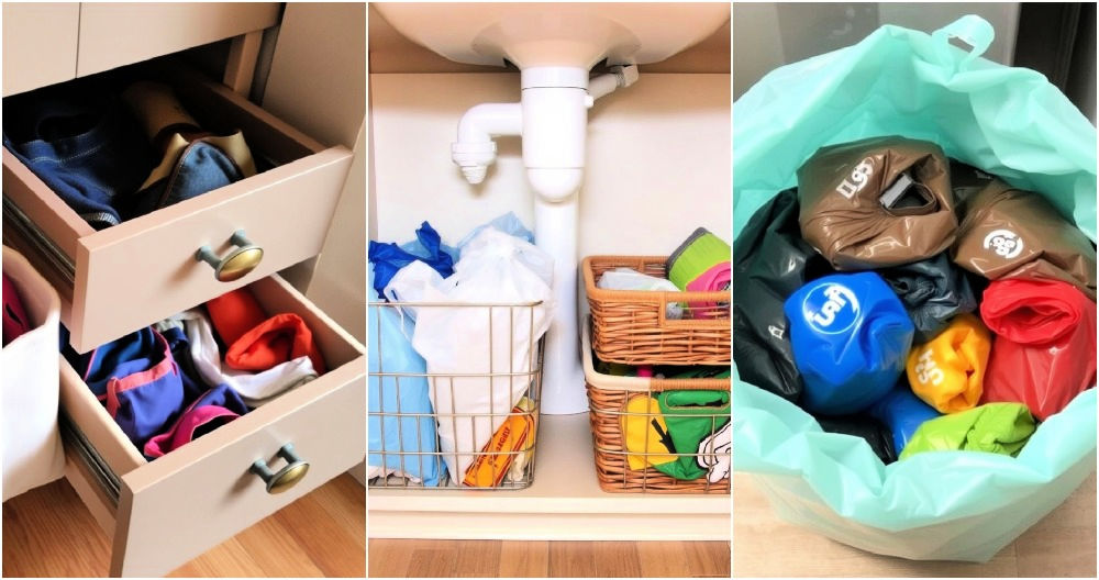 8 Clever Ways to Store Plastic and Trash Bags at Home